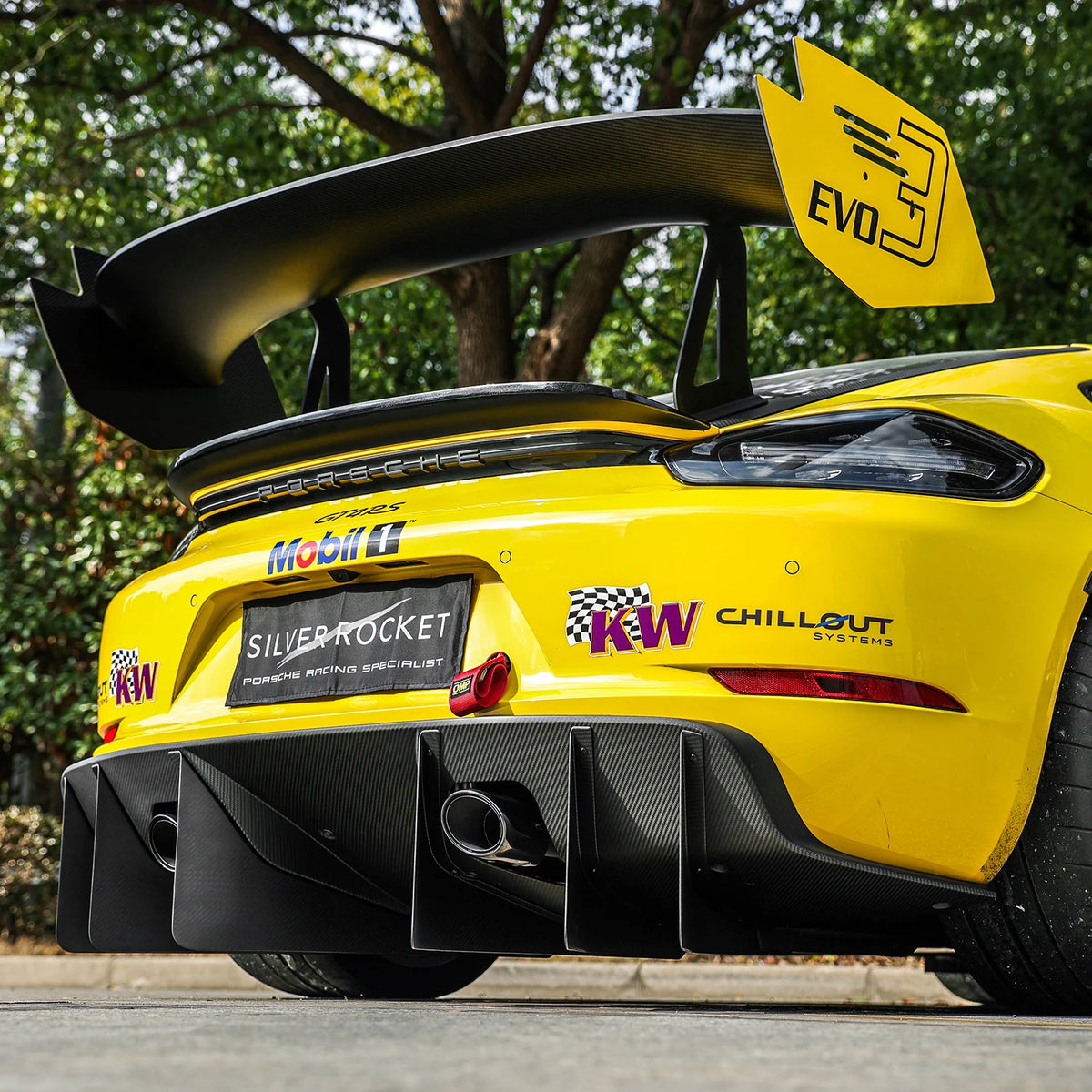 SR ULTRA DOWNFORCE DRY CARBON FIBER REAR DIFFUSER - PORSCHE 718 GT4 RS ...